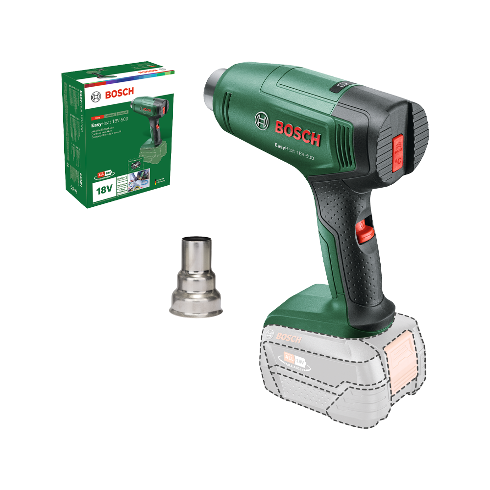 Bosch DIY EasyHeat 18V-500 (Baretool) Cordless Heat Gun 06032A8000 ...