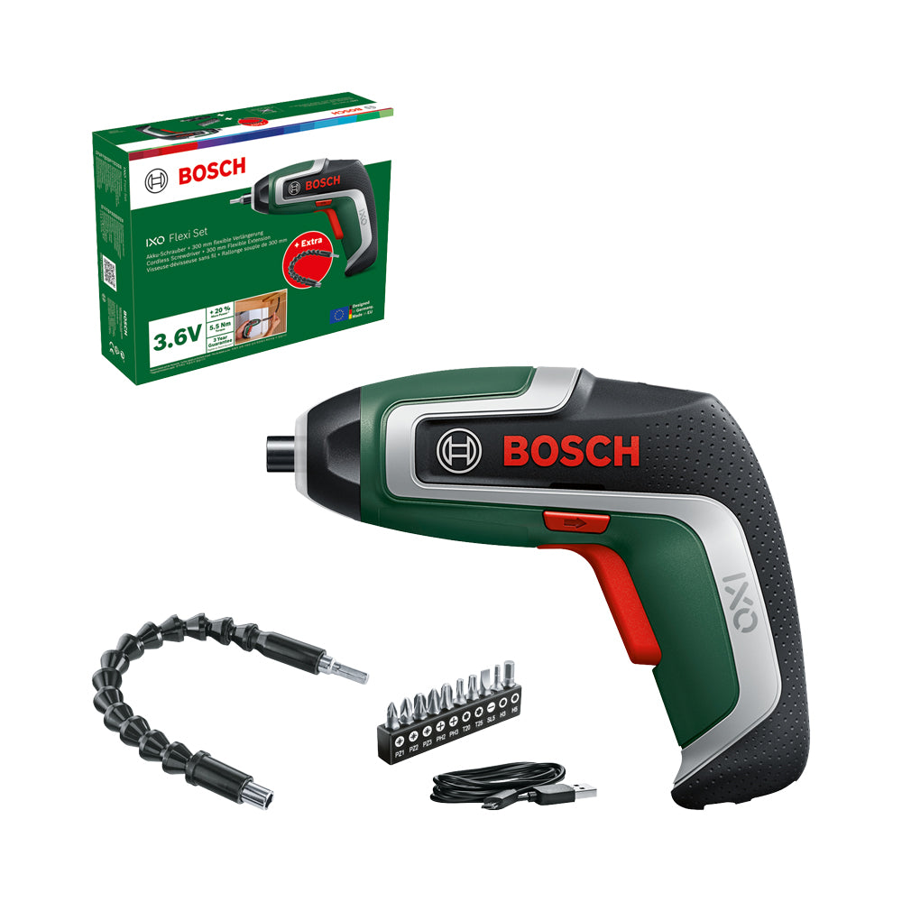 Bosch DIY IXO 7 Flexi Set Cordless Screwdriver 06039E000A – Campbell ...