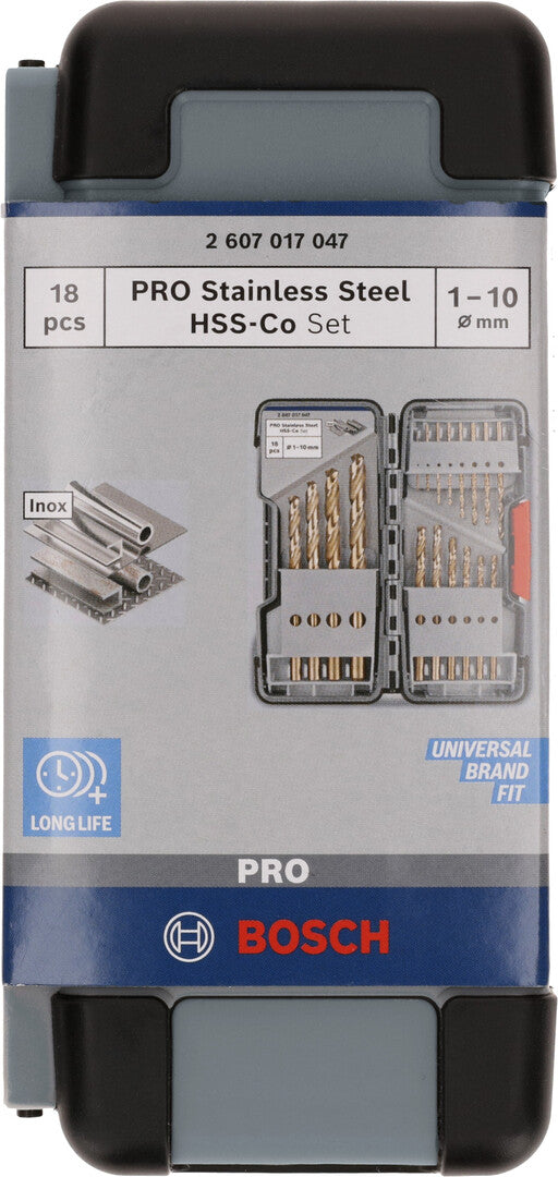 Bosch Professional Stainless Steel HSS-Co Twist Drill Bit Set 18 pcs 2 ...