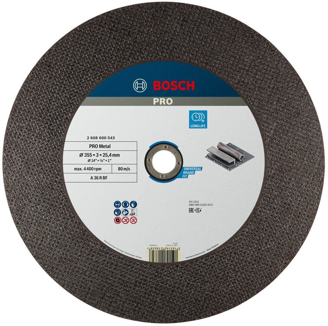 Bosch Professional Metal Bonded Cutting Disc 355 x 2.8 x 25.4mm 260860 ...