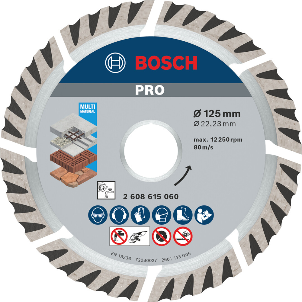 Bosch Professional Multi Material Diamond Disc 125x22.23mm 2608615060 ...