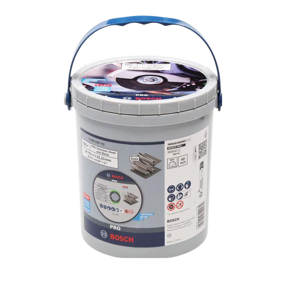 Bosch Professional PRO SS and Metal 125x1x22.23mm Bucket (100) 2608626 ...