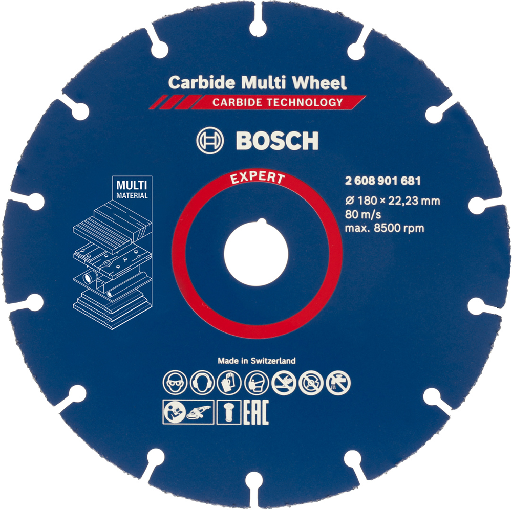 Bosch EXPERT Carbide Multi Wheel Cutting Disc 180mm 22.23mm 2608901681 ...
