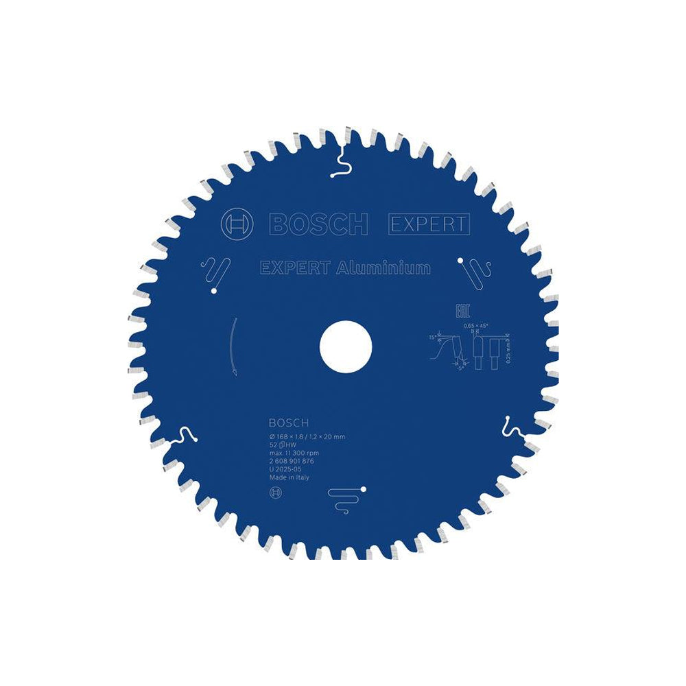 Bosch EXPERT Aluminium Circular Saw Blade 168x20x1.8mm 52T 2608901876 ...