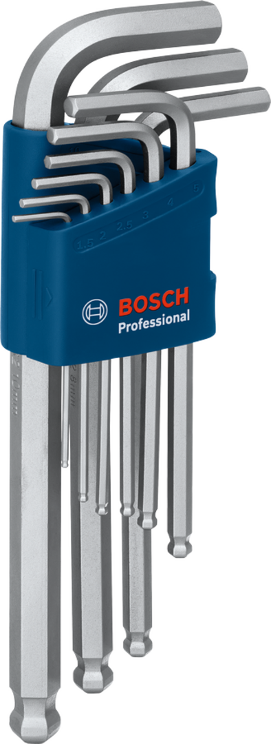 Bosch Professional Hex Allen Keys Set (9pcs: 1.5, 2, 2.5, 3, 4, 5, 6 ...
