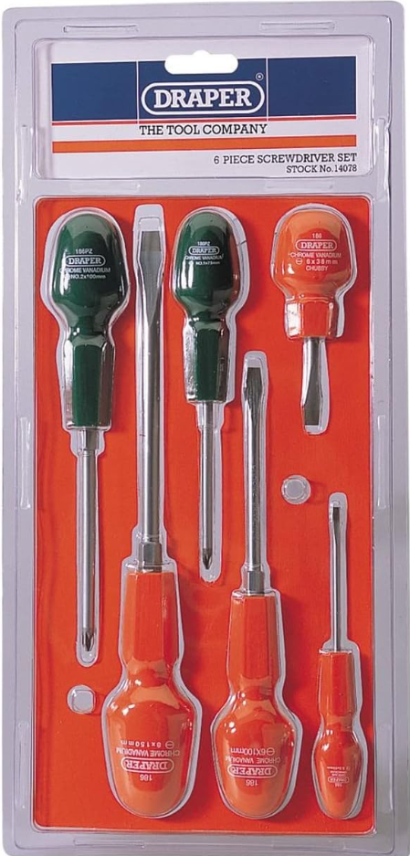 Draper 14078 6 Piece Cabinet Pattern Screwdriver Set – Campbell Miller ...