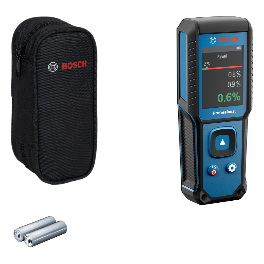 Bosch Professional GMM 1-15 Material Moisture Meter 2x AA Batts 060107 ...