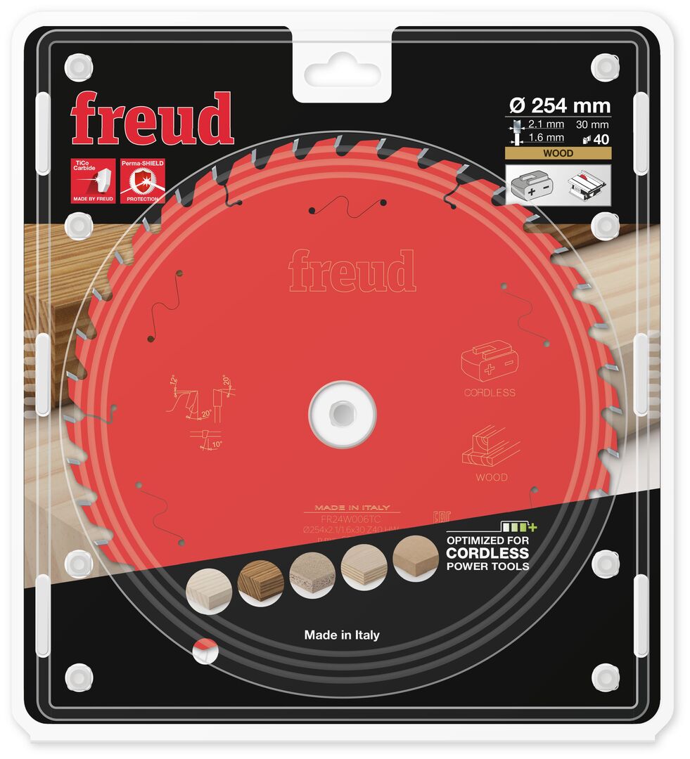 Freud F03FS10073 Wood Circular Saw Blade 254mm x 30mm x 2.1mm x 40T ...