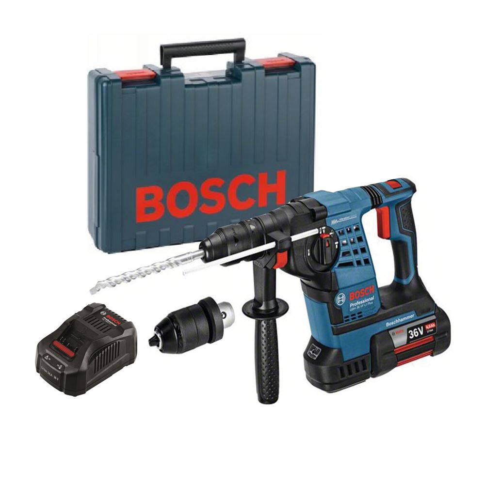 Bosch Professional GBH 36VF LI Plus 36V SDS+ Hammer Drill with 1x4.0Ah ...