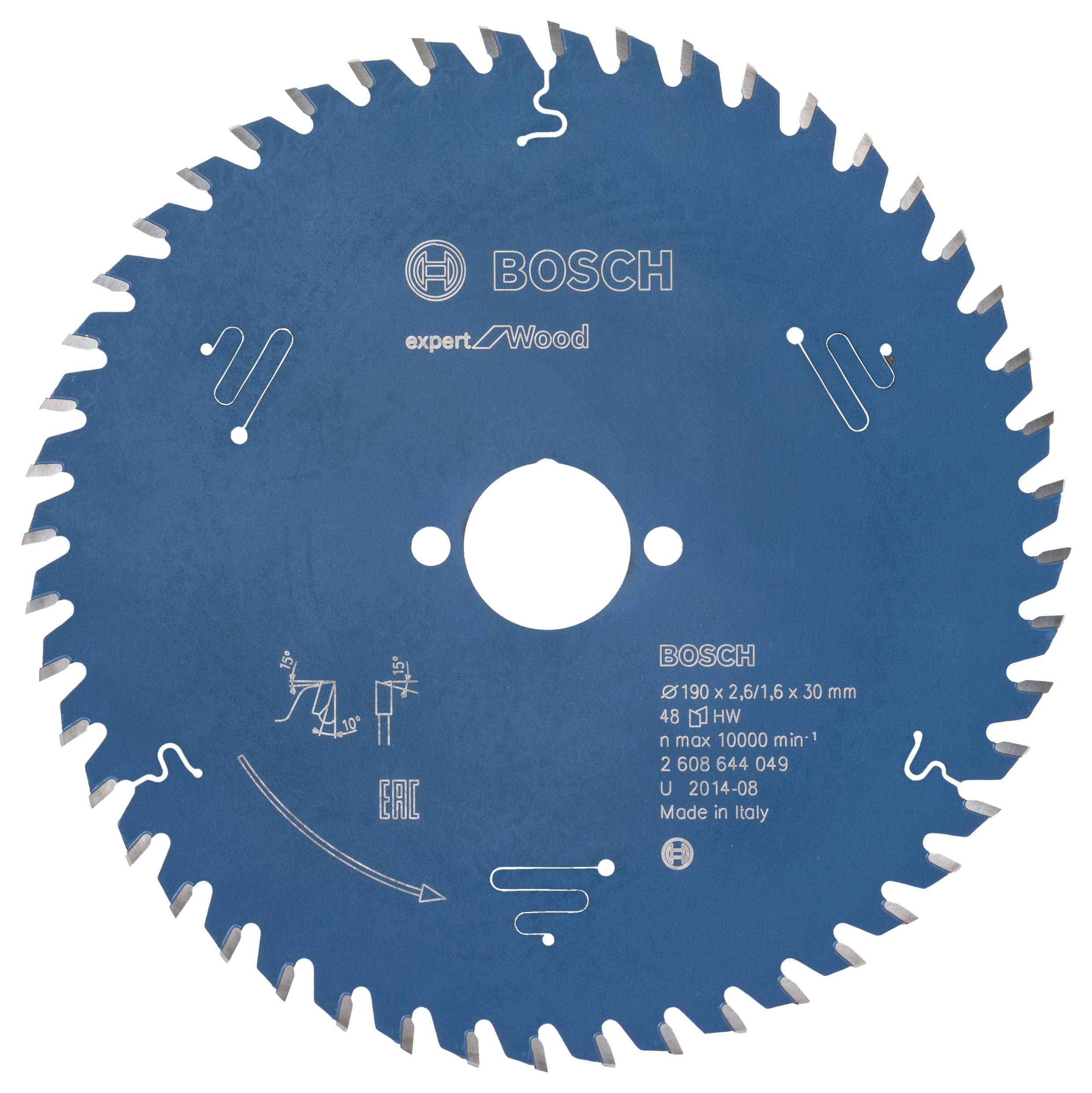 Bosch Circular saw blade Expert for Wood 190 x 30 x 2.6 mm. 48 2608644 ...