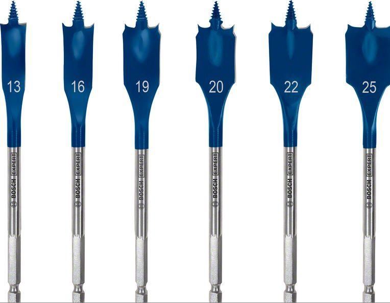 Bosch EXPERT Self Cut Speed Spade Drill Bit Set 13/16/19/20/22/25mm 6PC ...