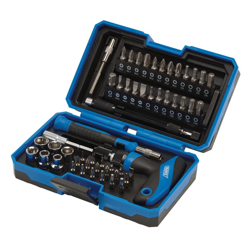 Draper 28031 T Handle Ratchet Screwdriver Set 53 Piece – Campbell ...