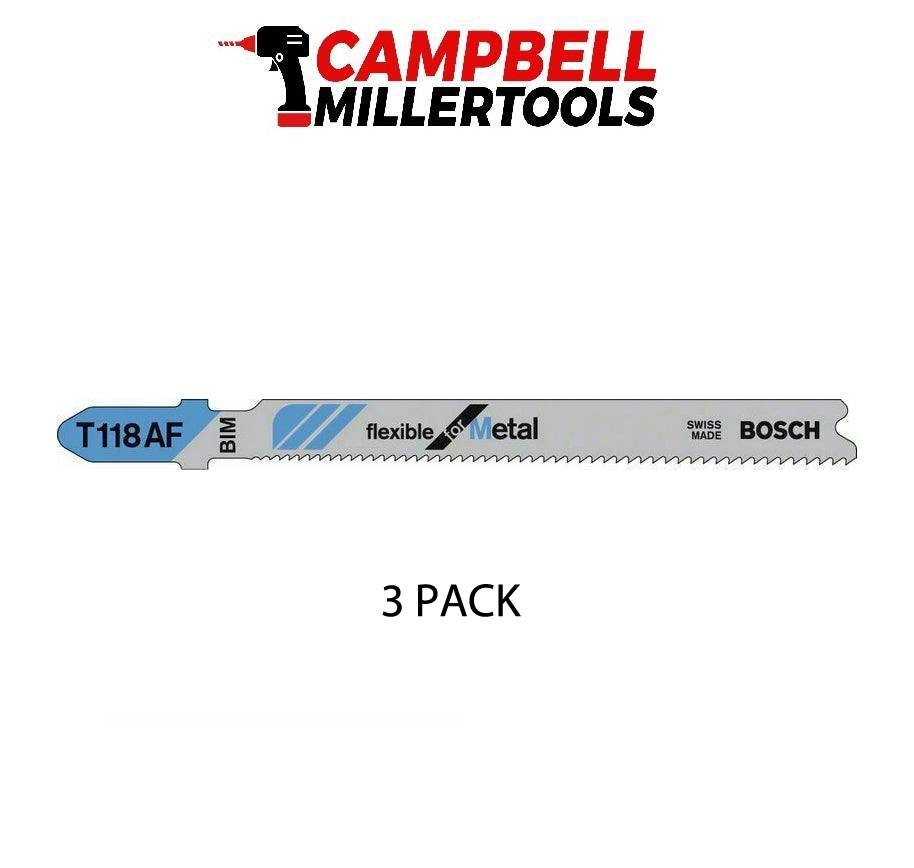 Bosch Jigsaw blade T 118 AF Flexible for Metal (3 Pack) 2608634694 ...